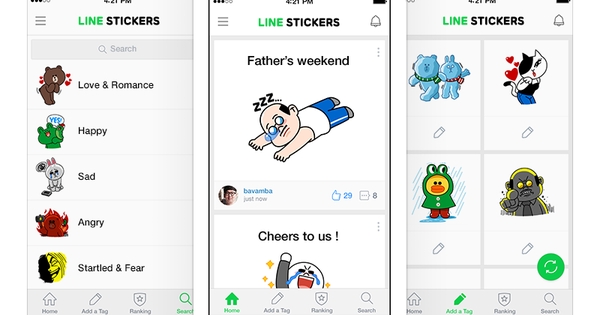 LINE Stickers แอพฯ สำหรับแท็กสติ๊กเกอร์ LINE ด้วยข้อความ เลือก ...