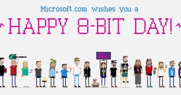 ไมโครซอฟท์ซ่อนกราฟิก 8-bit บนหน้าเว็บ ฉลองวัน 8-bit day