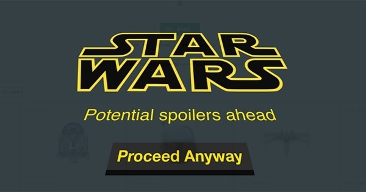 Star Wars Spoiler Blocker ตัวบล็อกสปอยล์หนัง Star Wars สำหรับ Chrome