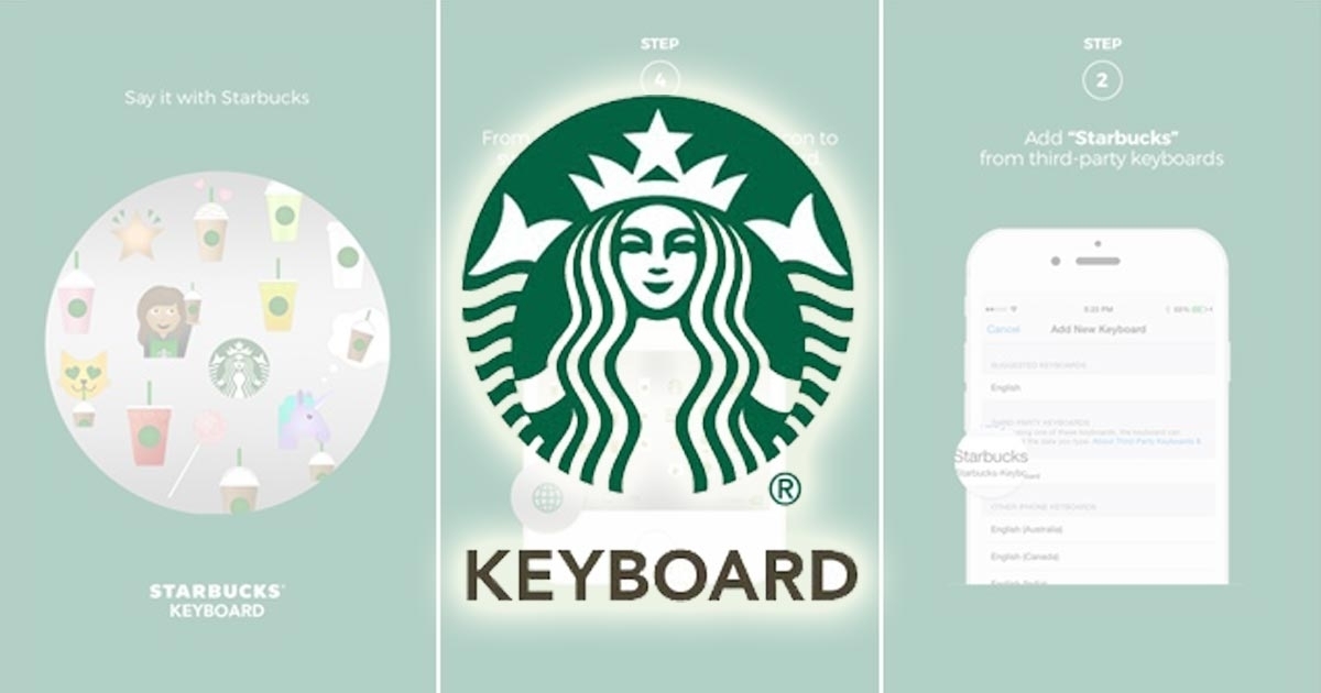 Starbucks Keyboard แอพฯ คีย์บอร์ดอีโมจิสไตล์สตาร์บัคส์